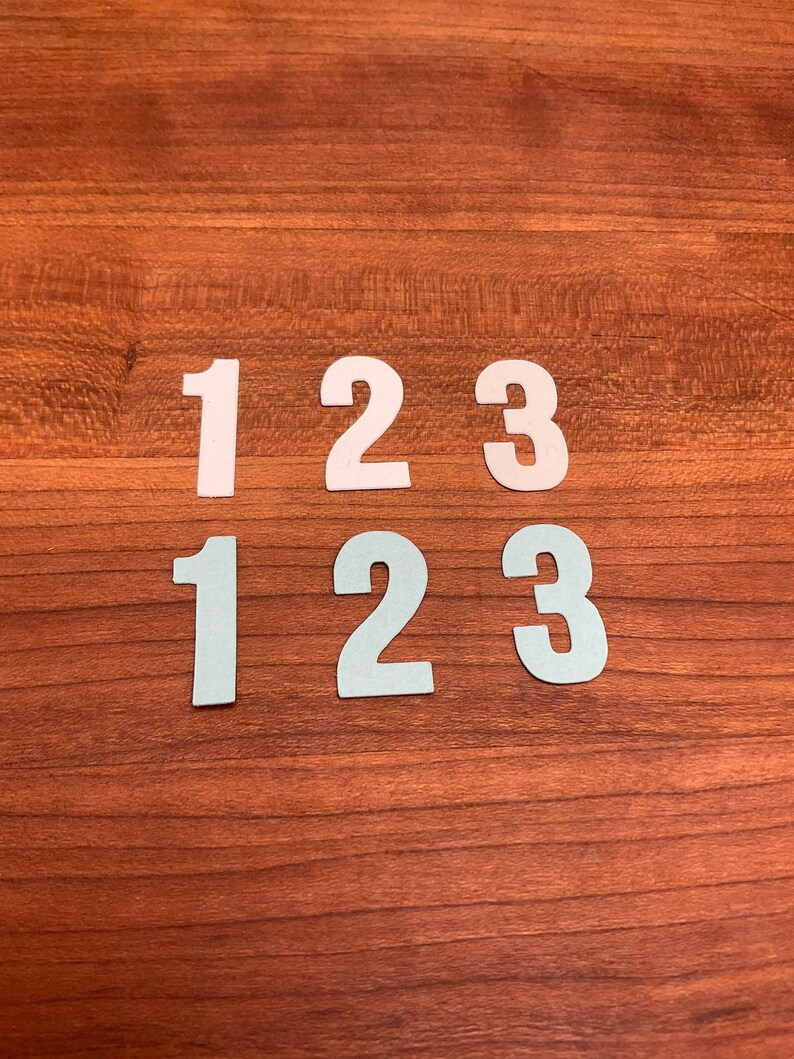 Number Paper Cut Outs Set of 100 Bulletin Board Die Cuts on Card Stock ...