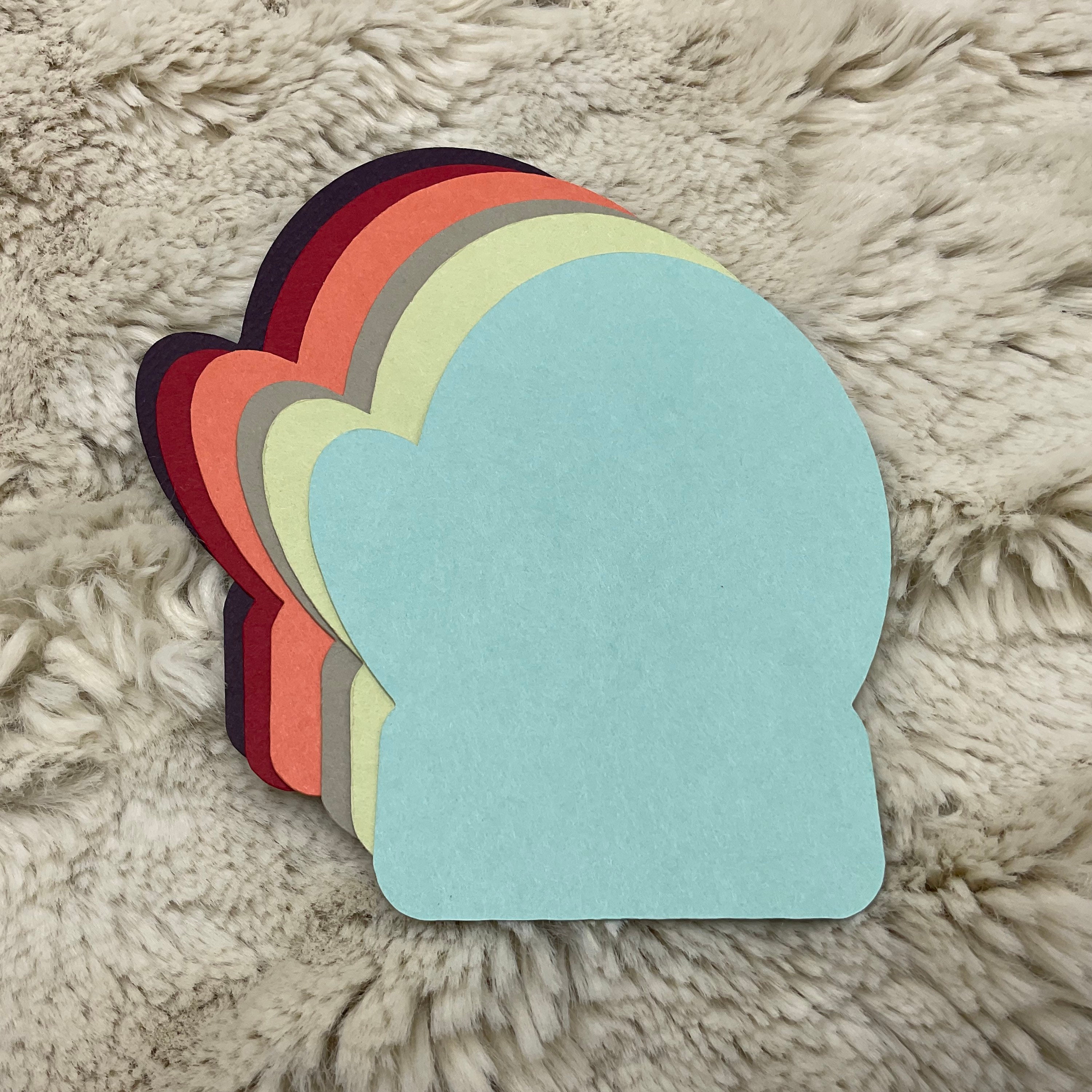 Die Cut Mittens Set of 24 Pieces // Mitten Shape Card Stock Cut Out ...