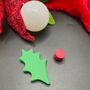 Holly Berries Paper Cut Outs 60 Pieces Bulletin Board Die Cuts on Card ...