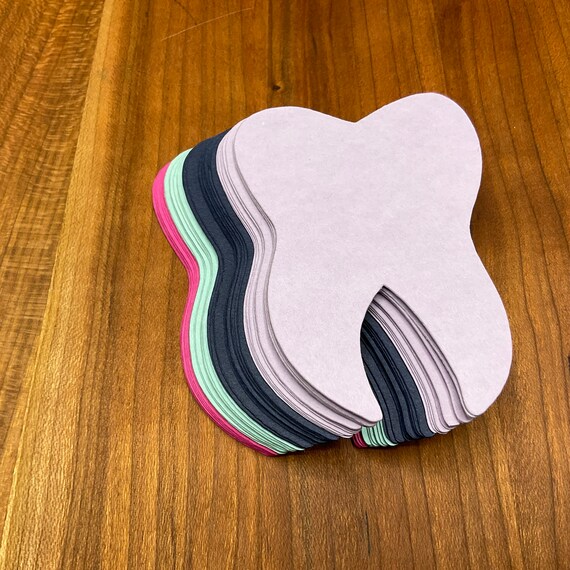 Tooth Die Cut Set of 24 // Paper Card Stock Tooth Cut Out // - Etsy