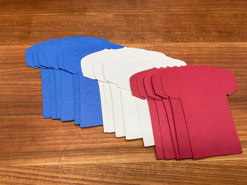 Die Cut Football Jersey Card Stock Cut Outs Set of 24 - Etsy
