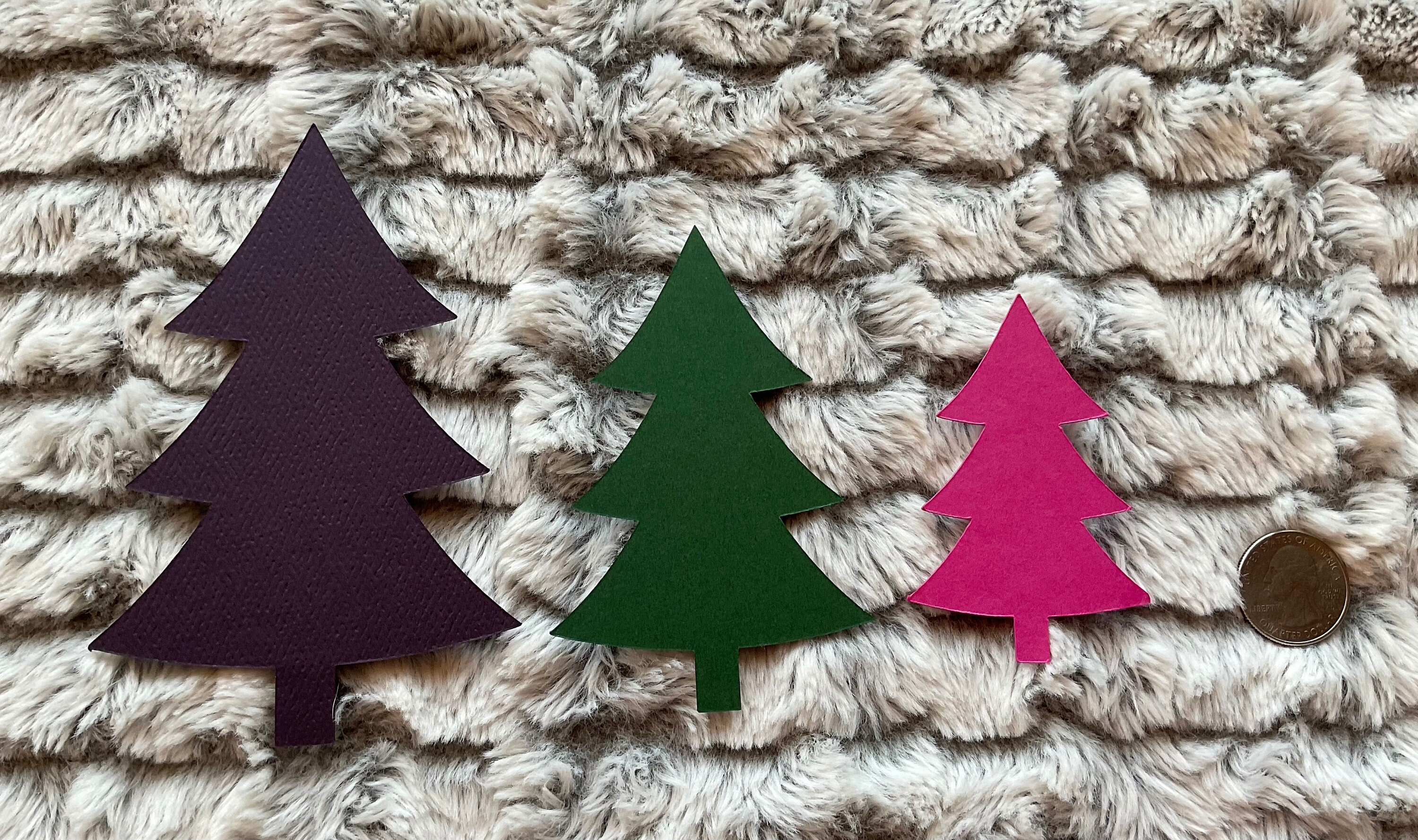 Die Cut Christmas Trees Set of 24, Multiple Sizes and Colors - Etsy