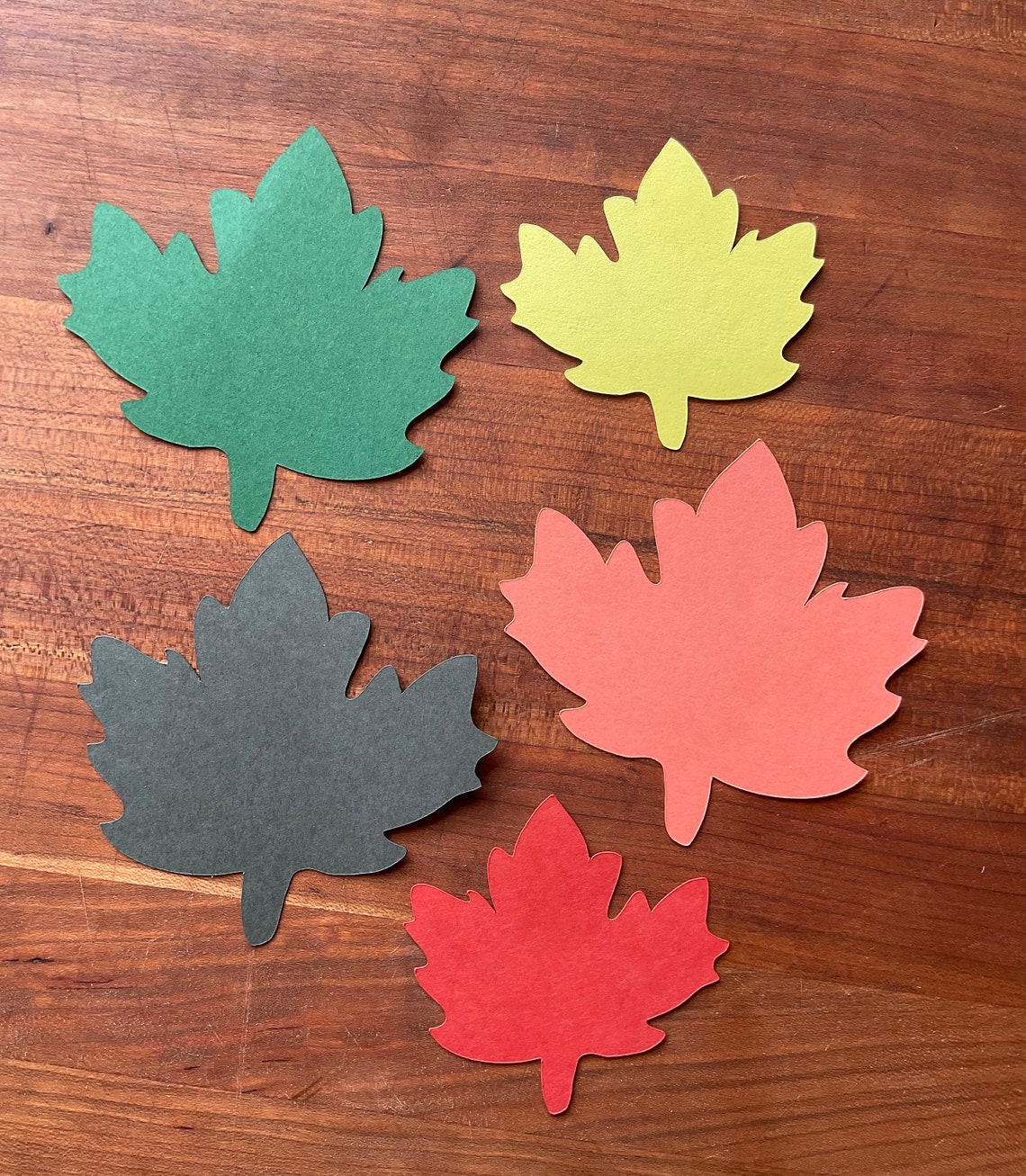 Die Cut Fall Leaves Set of 24 Pieces // Leaf Paper Cut Out Available in ...
