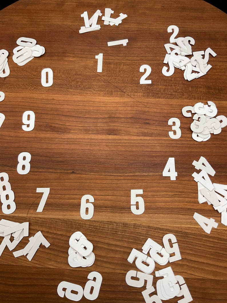 Number Paper Cut Outs Set of 100 Bulletin Board Die Cuts on Card Stock ...