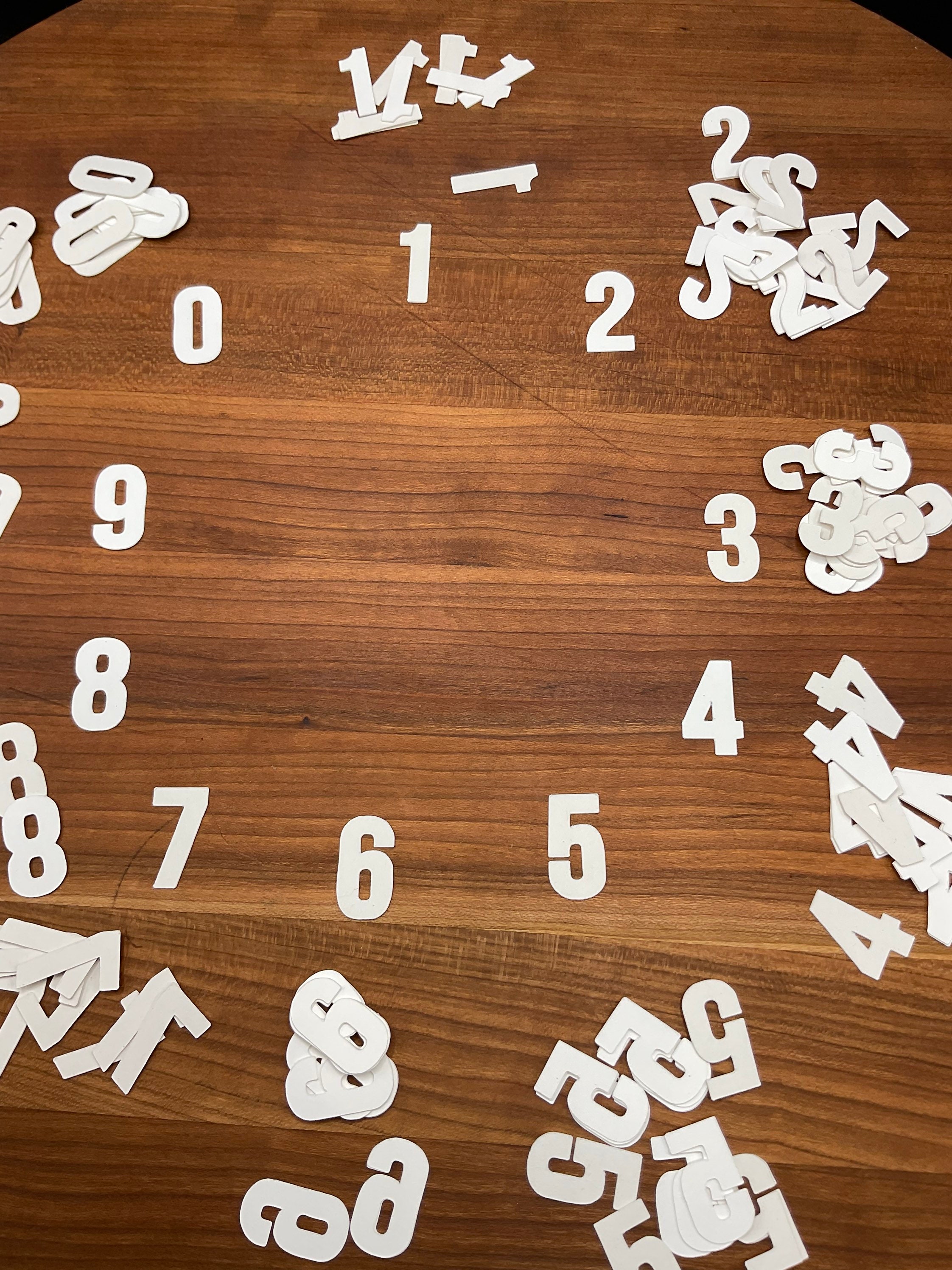 Number Paper Cut Outs Set of 100 Bulletin Board Die Cuts on Card Stock ...