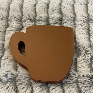 Coffee Mug Paper Cut Outs Set of 24 Bulletin Board Die Cuts on Card ...