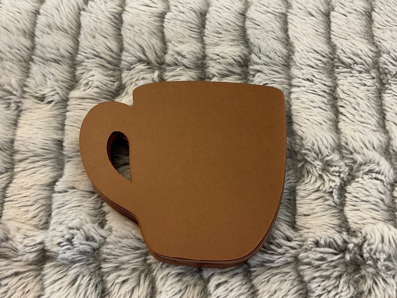 Coffee Mug Paper Cut Outs Set of 24 Bulletin Board Die Cuts on Card ...