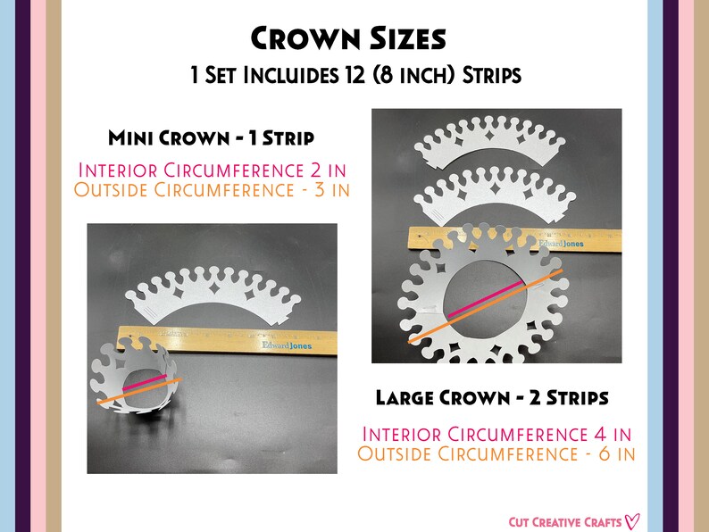 Die Cut Paper Princess Crowns Set of 12 Strips, Makes 6 Large Crowns - Etsy