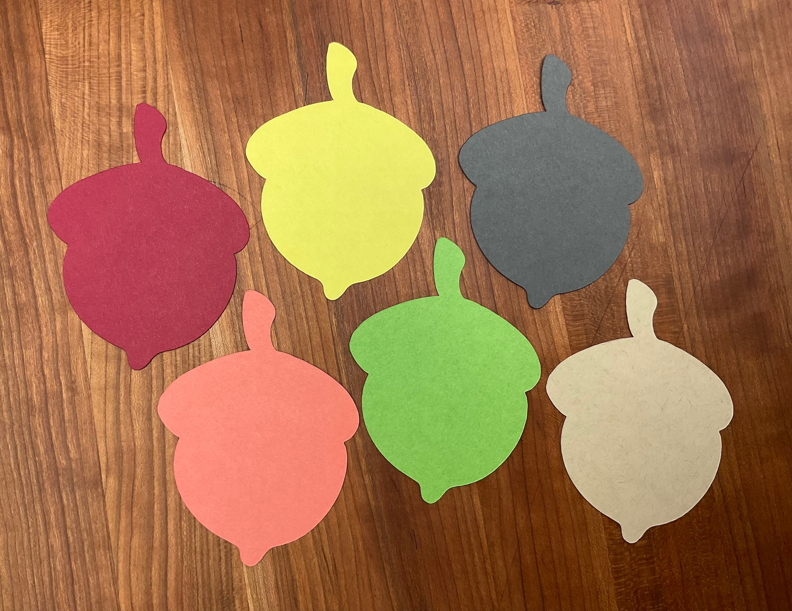 Fall Acorn Paper Cut Out, 24 Pieces, Die Cut Card Stock, Multiple ...