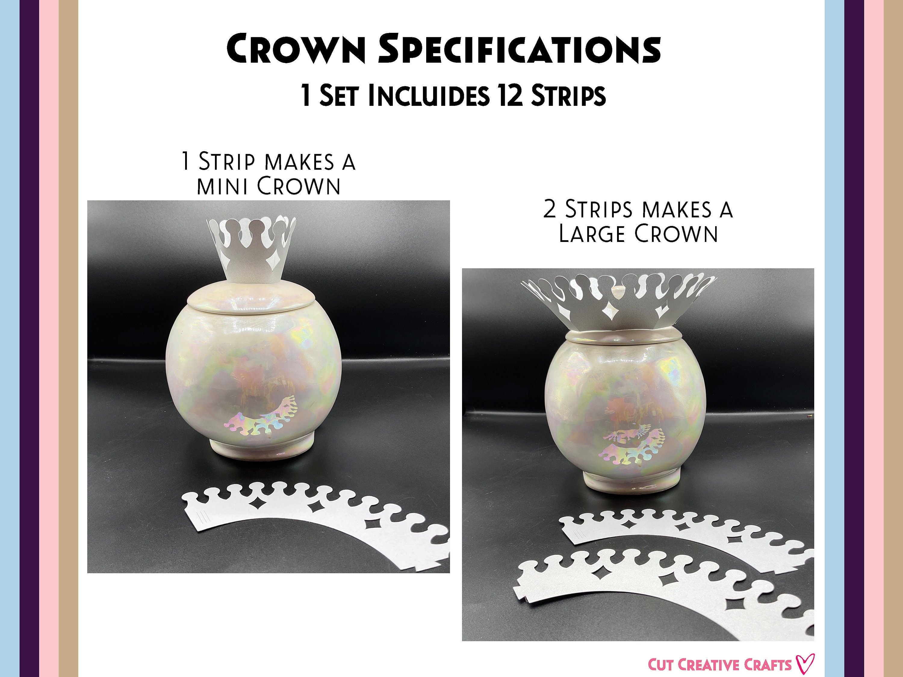 Die Cut Paper Princess Crowns Set of 12 Strips, Makes 6 Large Crowns - Etsy