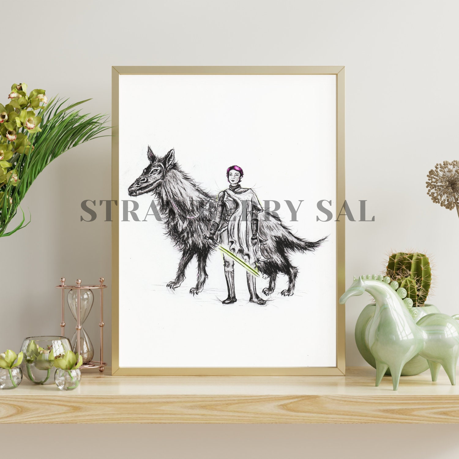 Star Wars Ahsoka Poster Sabine Wren Howler Wall Art Hand Drawn Art ...