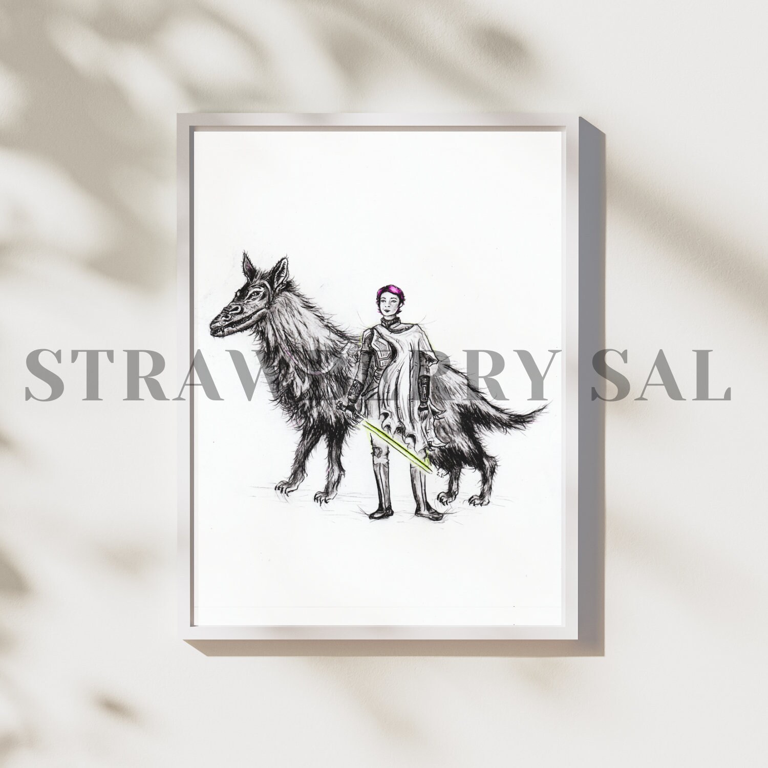 Star Wars Ahsoka Poster Sabine Wren Howler Wall Art Hand Drawn Art ...