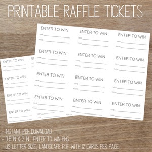 Basic Printable Raffle Ticket | Raffle Tickets Printable With Name and ...