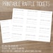 Basic Printable Raffle Ticket | Raffle Tickets Printable With Name and ...
