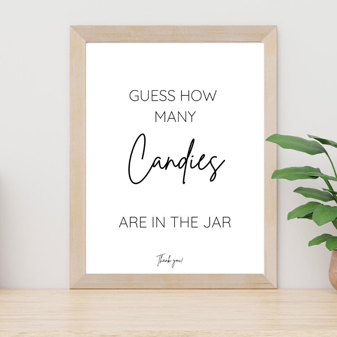 Printable Guess How Many Card With Sign | Guess How Many | Baby Shower ...
