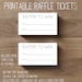Basic Printable Raffle Ticket | Raffle Tickets Printable With Name and ...