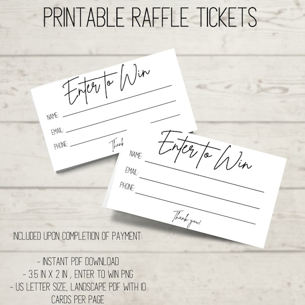 Raffle Tickets - Etsy
