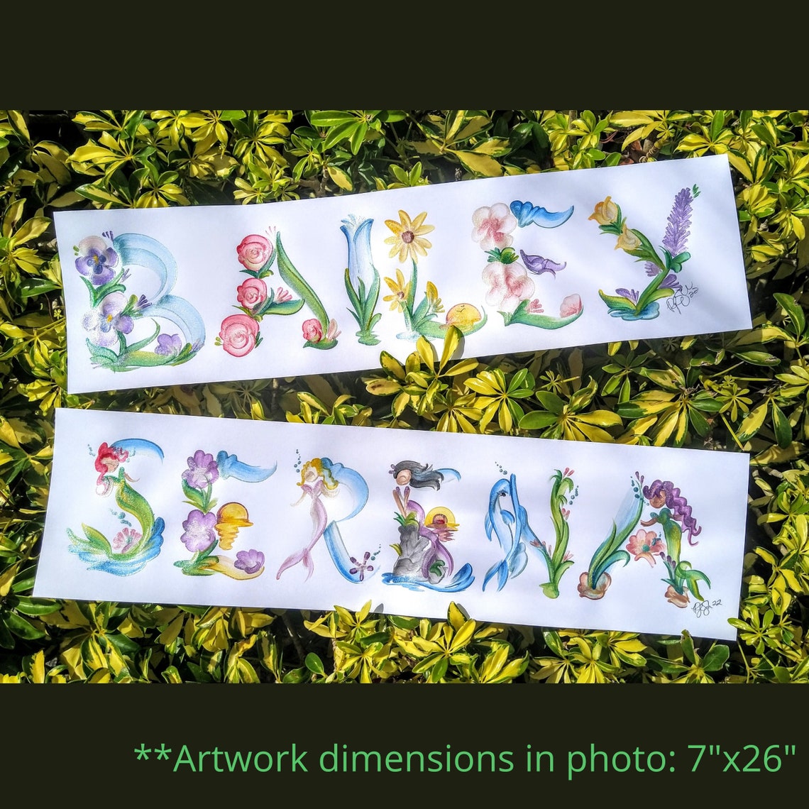 Name Art Letter Art Name Paintings Custom Name Paintings - Etsy