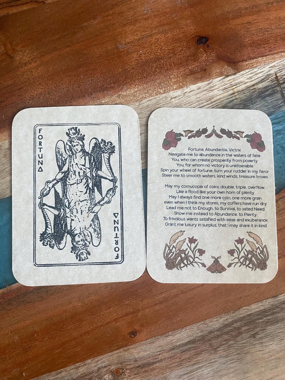 Fortuna Prosperity Prayer Card - Etsy
