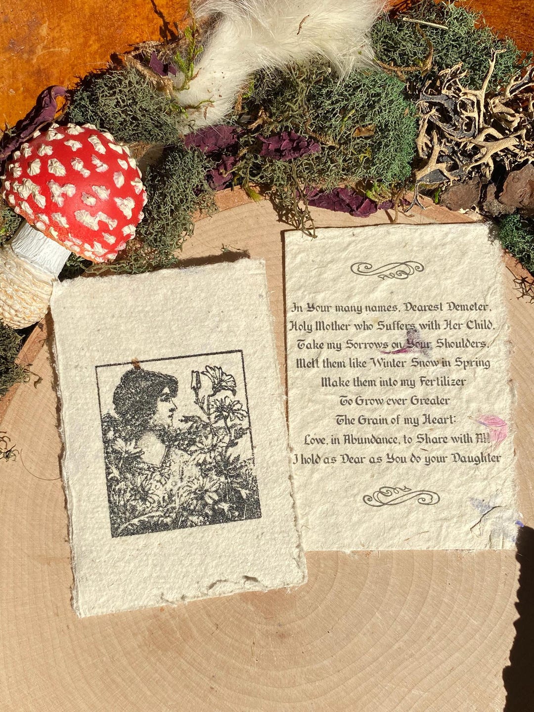 Demeter Prayer Card - Etsy