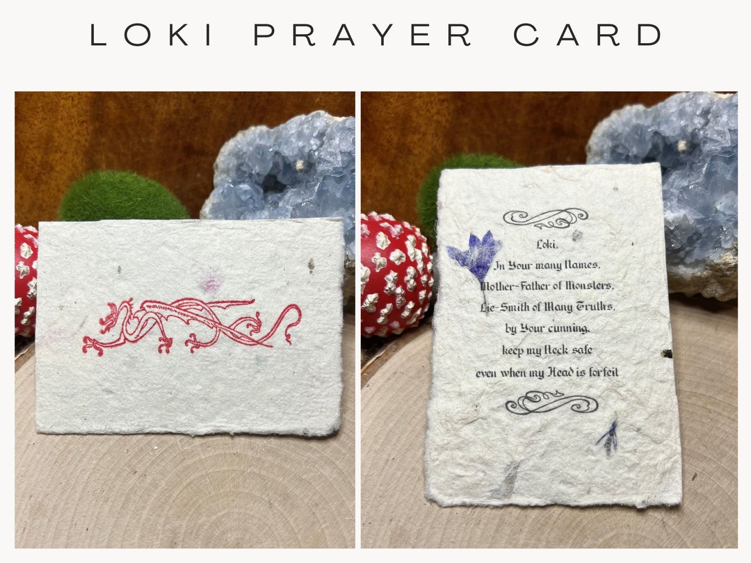 Loki Prayer Card - Etsy