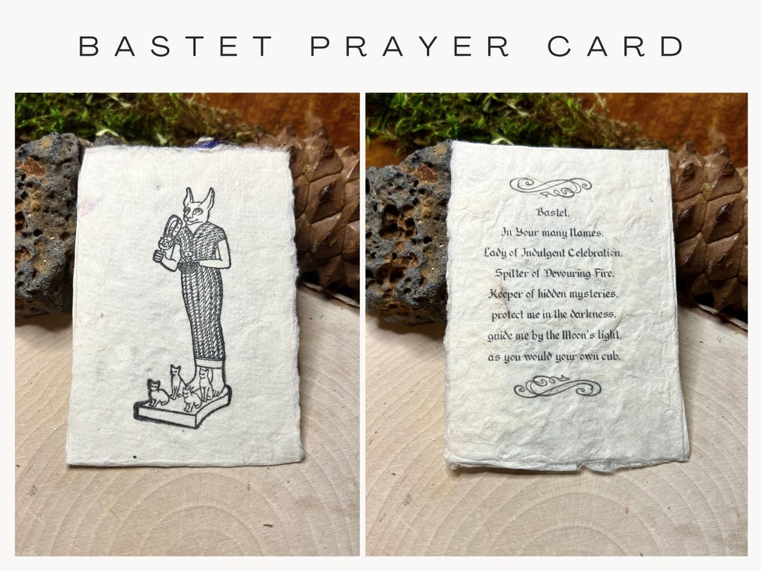 Bastet Prayer Card - Etsy