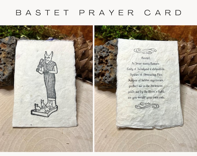 Bast Prayer Card - Etsy