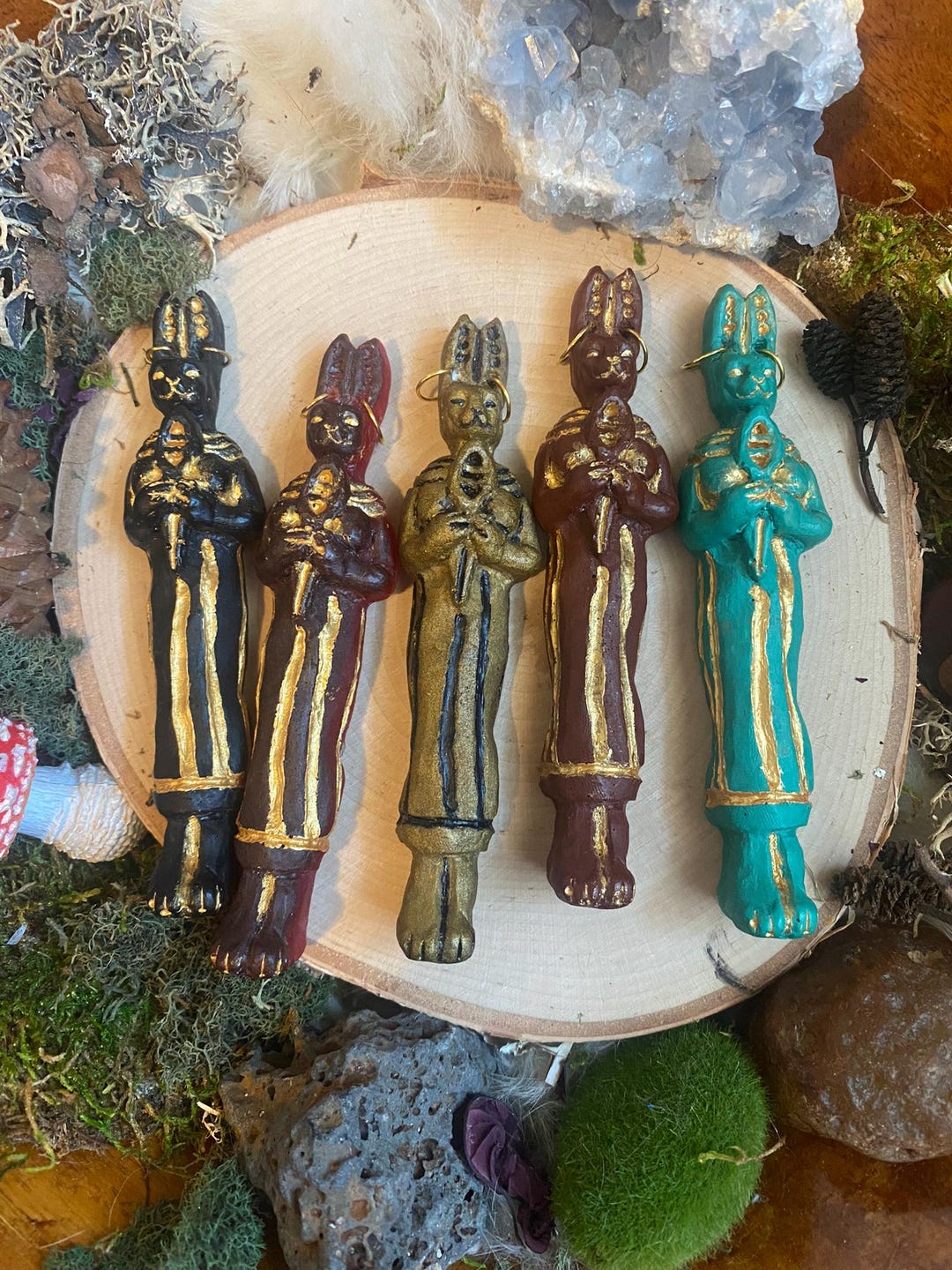 5.2" Bastet Statuette (handmade With Natural Metals) - Etsy