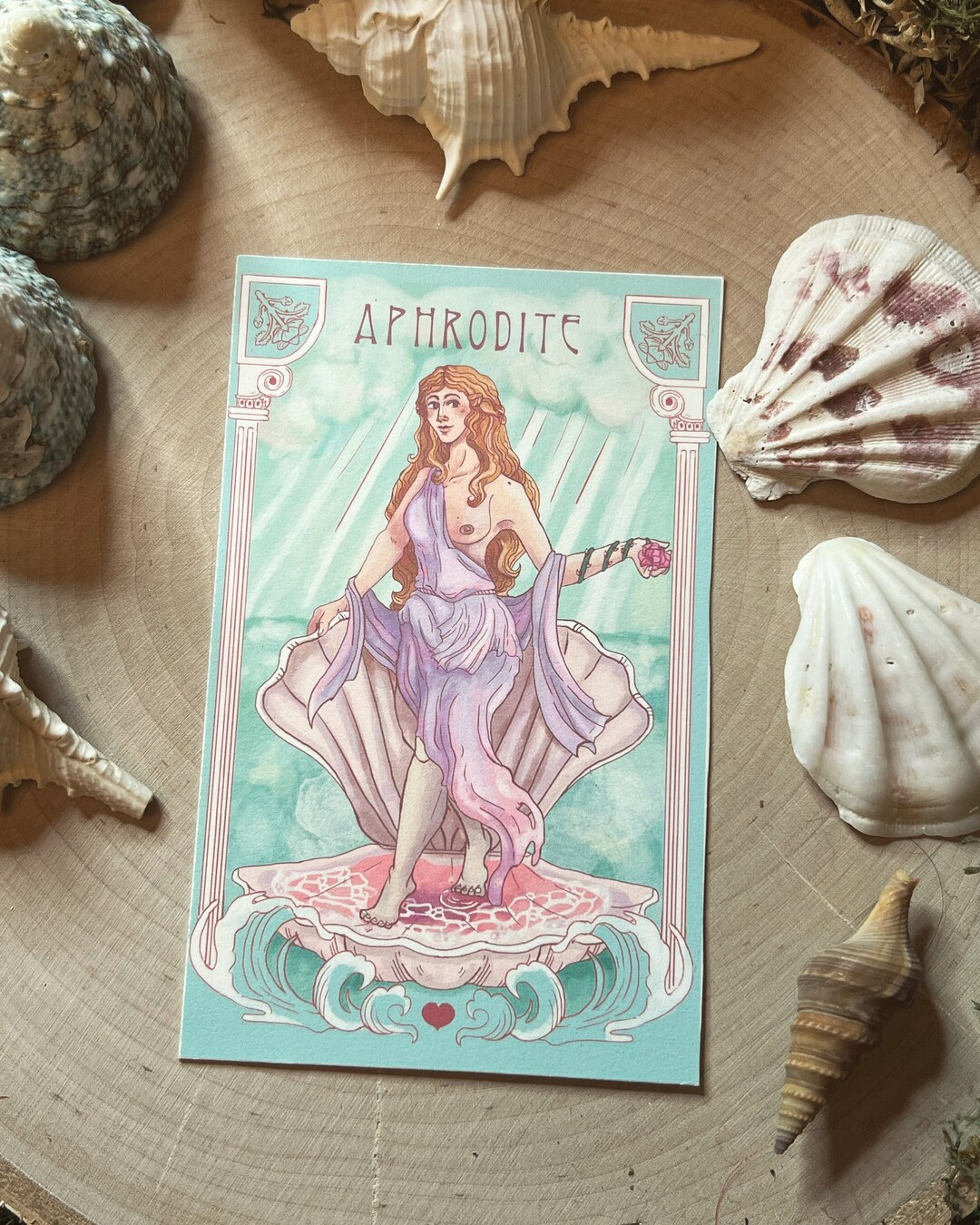 Aphrodite Prayer Card - Etsy