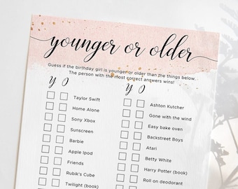 Guess Her Age Game - Etsy