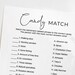 Retirement Candy Match Game Printable Black and White Activity Ideas ...