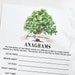 Family Reunion Anagrams Game Printable | Word Scramble, Family Gathering, Watercolor Family Tree ...