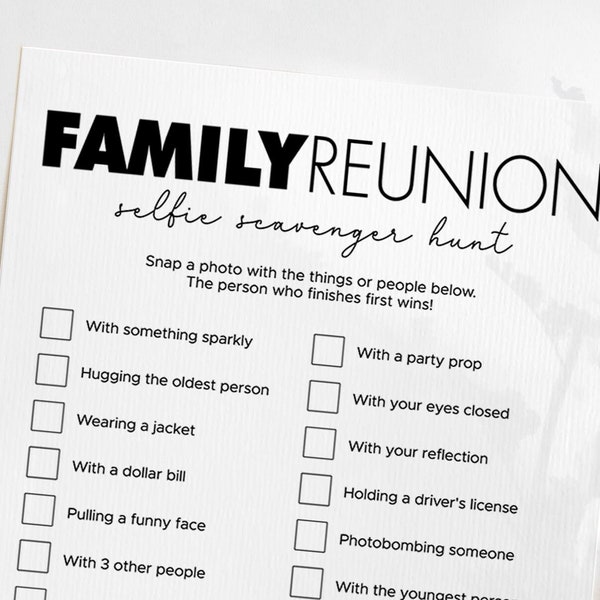 Family Reunion Printables Funny Pass the Gift Game Pass the Present ...