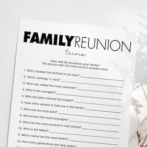 Family Trivia Game Printable | Family Reunion Quiz Questions, Family ...