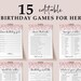 Pink Confetti Birthday Games Bundle for Her Editable Template ...