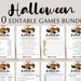 Halloween Games Bundle Editable Template Pumpkin Spooky - Etsy
