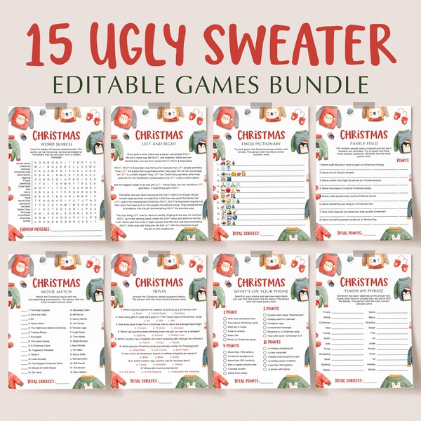 Ugly Sweater Favors - Etsy