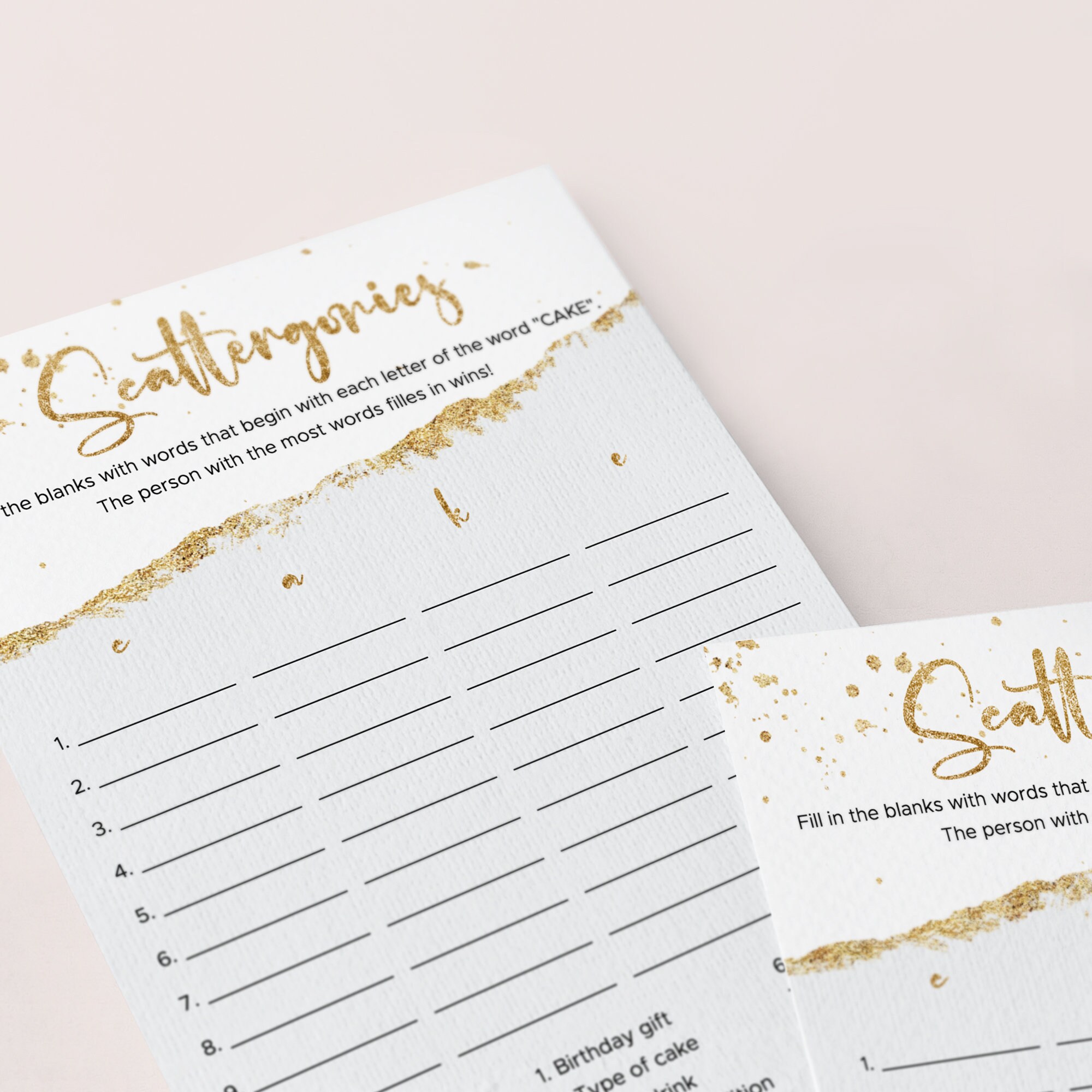 Gold Sweet 16 Games Printable Sweet Sixteen Activity Bundle Editable ...