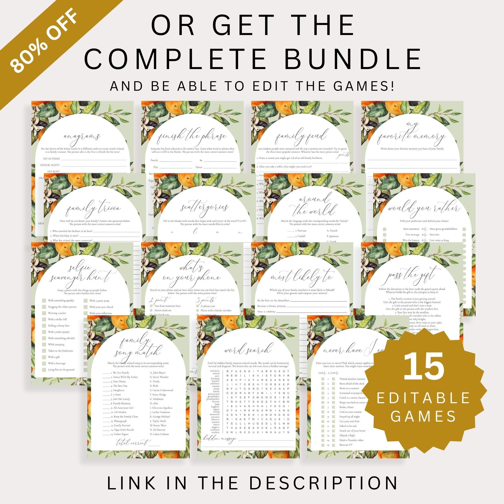 Pass the Gift Game Printable Family Reunion Pass the Present Exhange ...