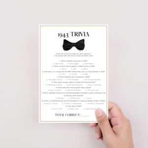 Born in 1943 Birthday Games Pack for Men Birthday Party Games Printable ...