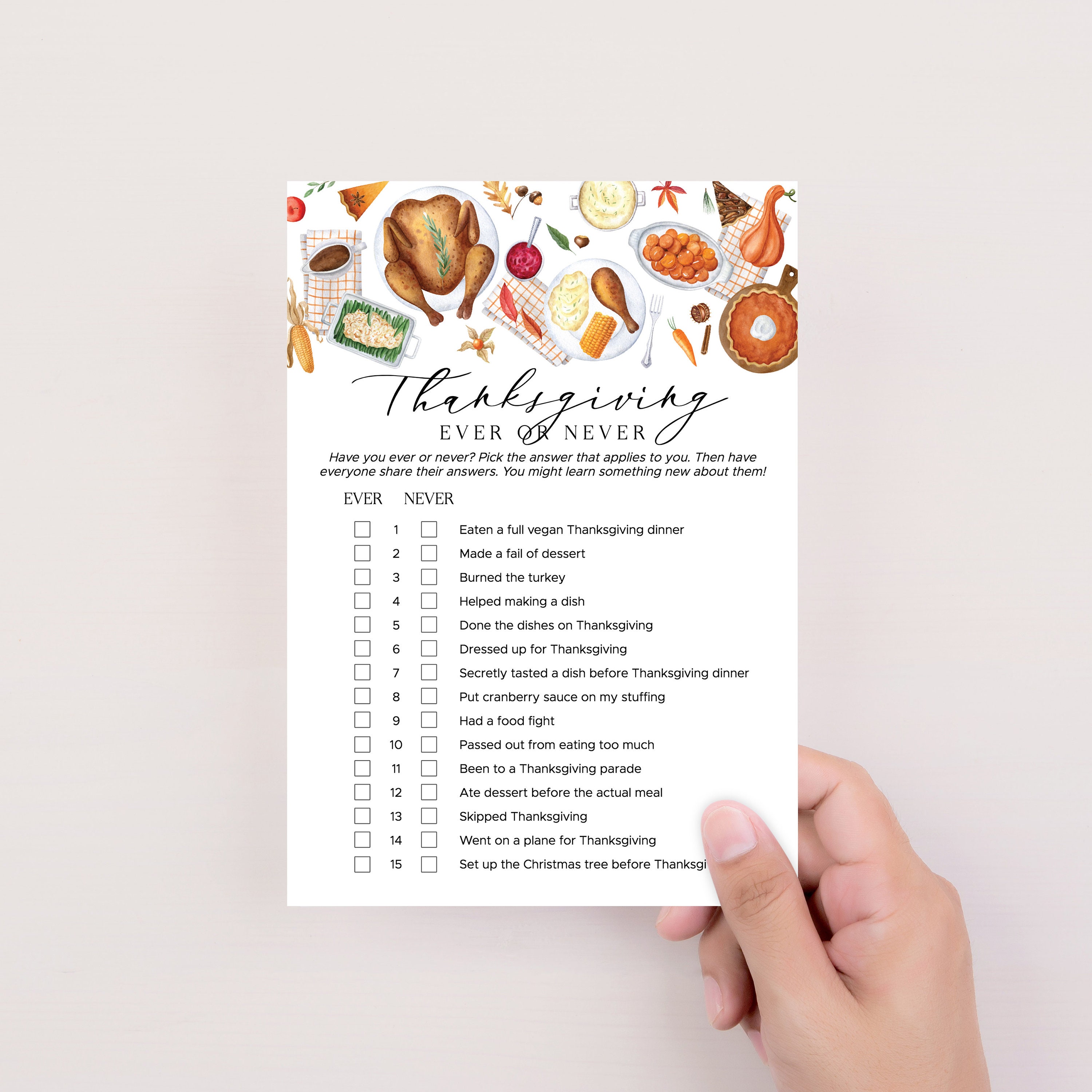 Thanksgiving Party Games Bundle Printable Fall Dinner Party Activities ...
