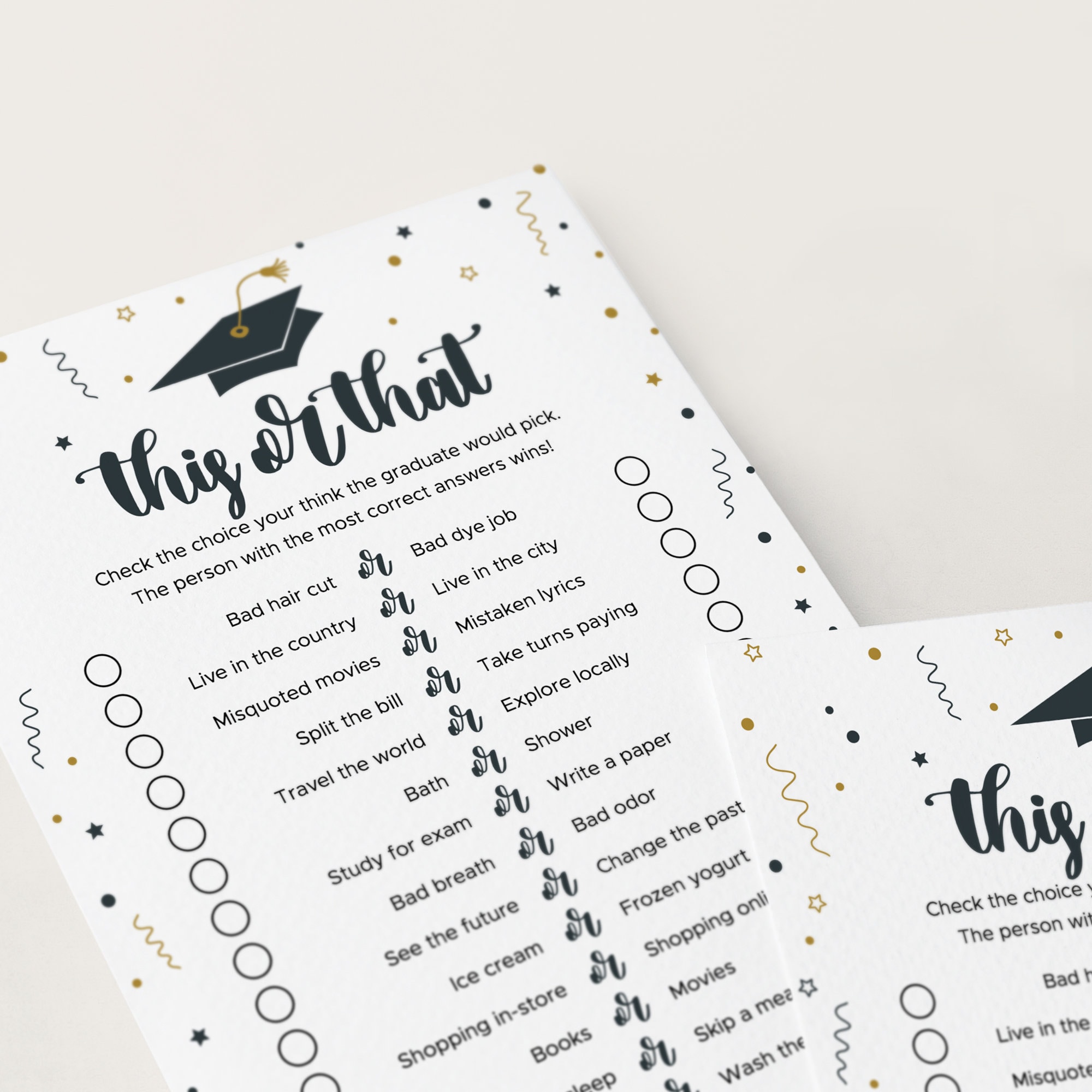 Graduation Party Games Bundle for Him and Her Editable Grad Activity ...