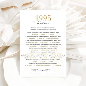 30th Anniversary Party Games | Married in 1995 Anniversary Games ...
