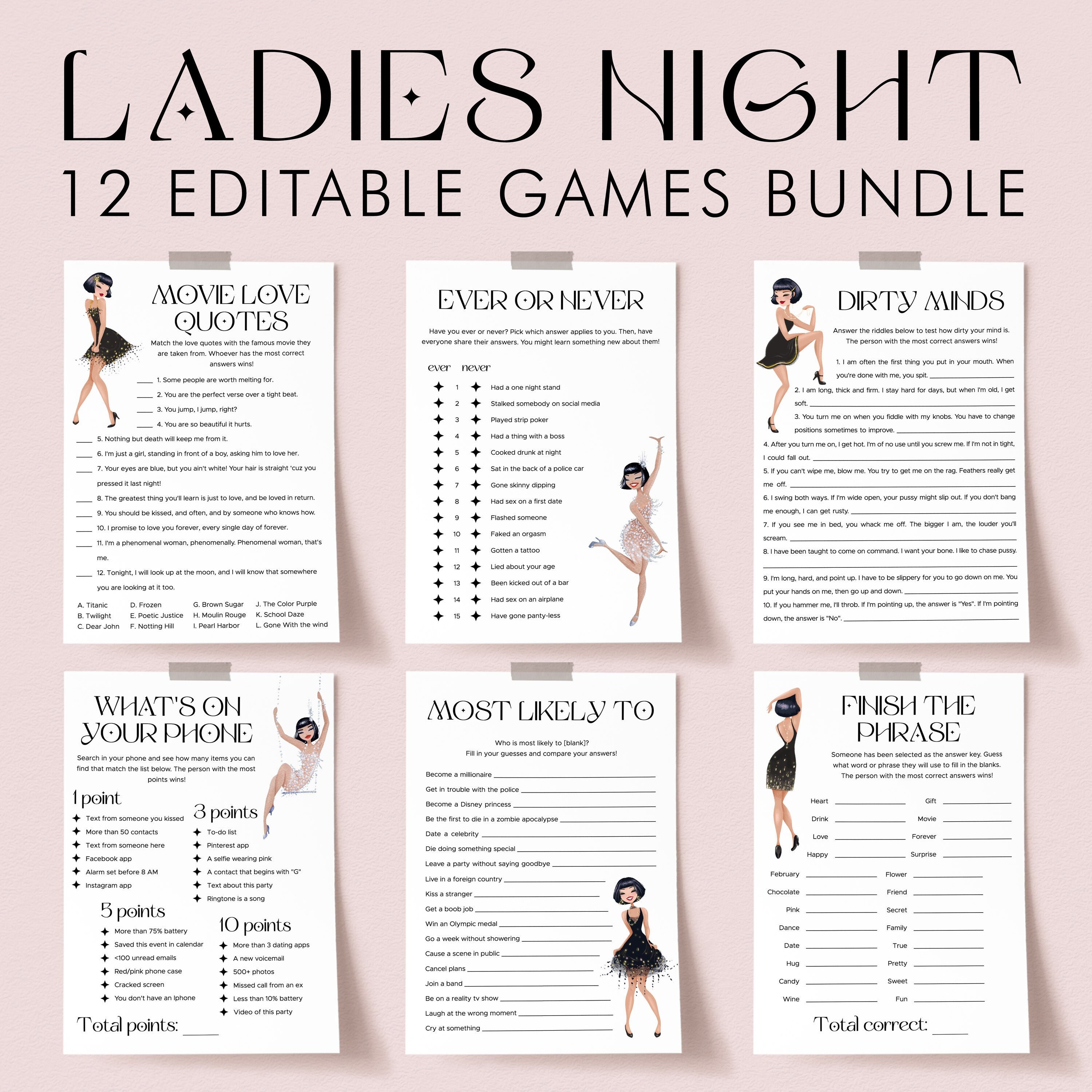 Bachelorette Games Printable Flappers Galentine's Day Party Bundle ...