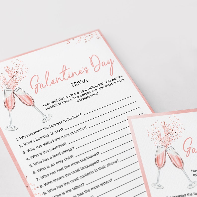 Galentines Day Games Bundle Printable Drink If Galentine's Day Party ...