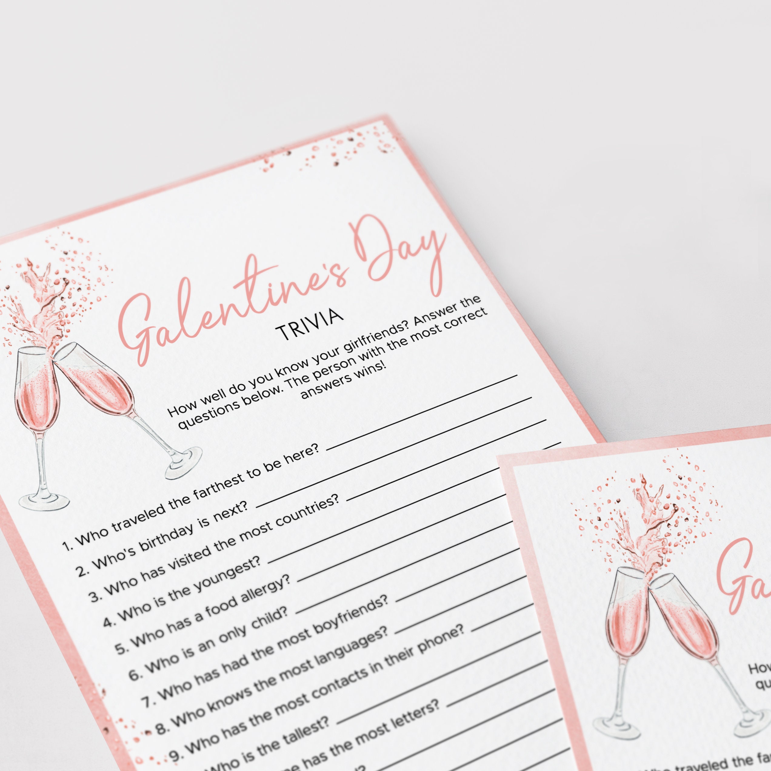 Galentines Day Games Bundle Printable Drink If Galentine's Day Party ...
