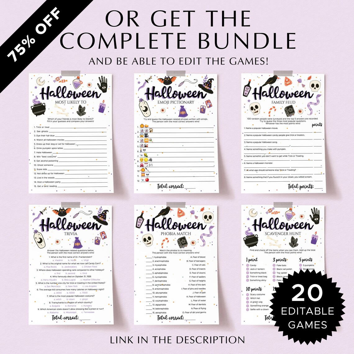 Halloween Most Likely to Game Printable Witch Themed Party - Etsy