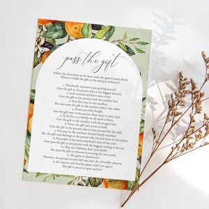 Pass the Gift Game Printable | Family Reunion Pass the Present Exhange ...