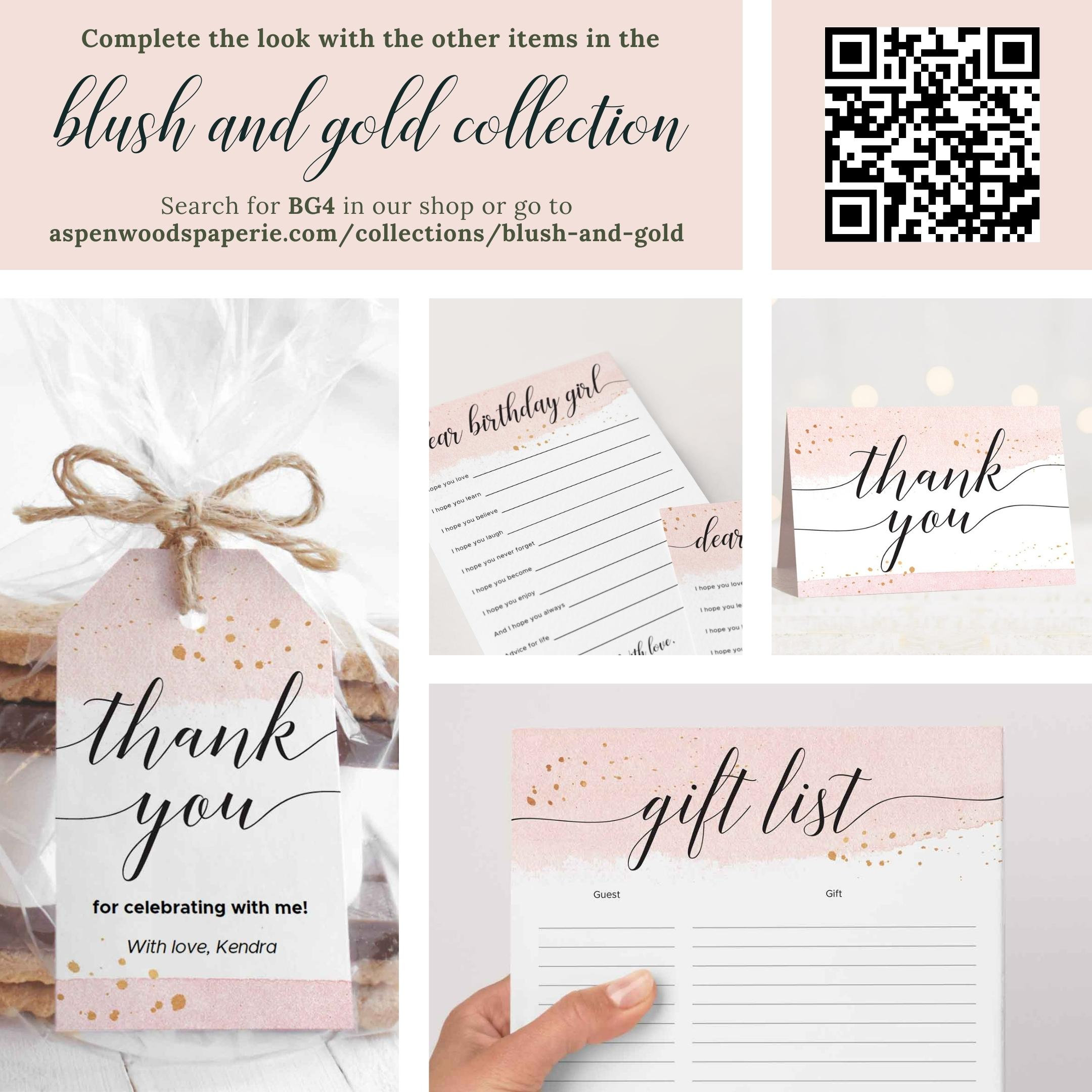 Pink and Gold Birthday Games for Her Printable Birthday Party Games for ...