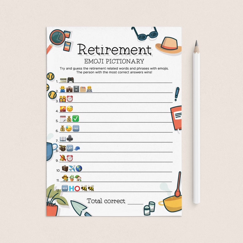 Retirement Party Games Printable Retirement Party Activities for ...